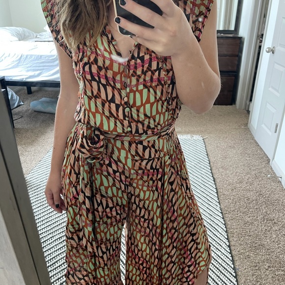 Free People | Pants & Jumpsuits | Free People Bohoretro Onesie Split ...